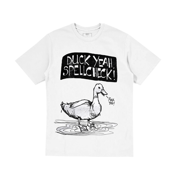 DUCK YEAH, SPELLCHECK! WHITE TEE | T-SHIRTS | Brandon Boyd US